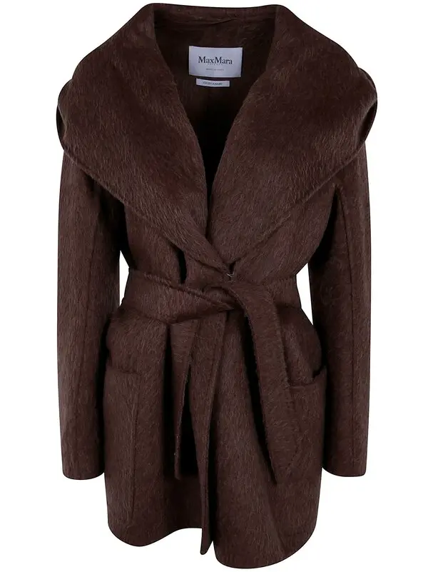 Max Mara Hooded Caban Jacket "mxs Golf - Gray