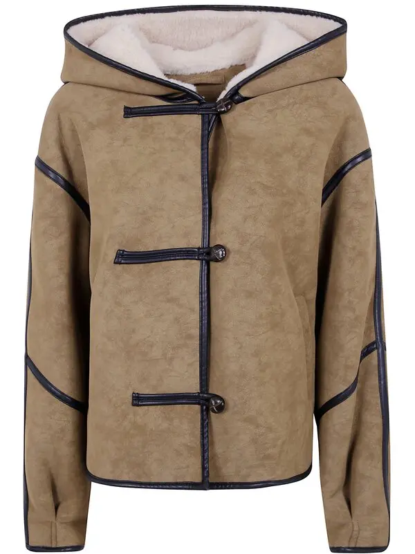 STAND STUDIO Faux Leather Jacket "fia - Brown