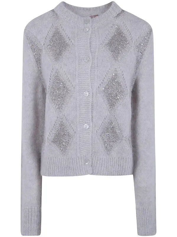 TWINSET Cardigan Argyle - Gray