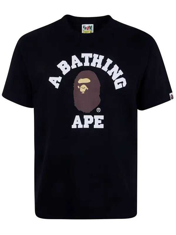 A BATHING APE T-shirt "college - Black