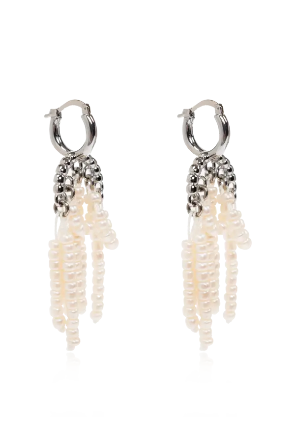 LEMAIRE Pearl Tassel Earrings - Silver