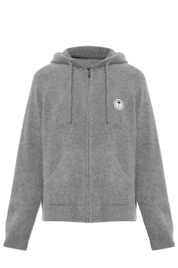 Palm Angels Hooded Wool Cardigan