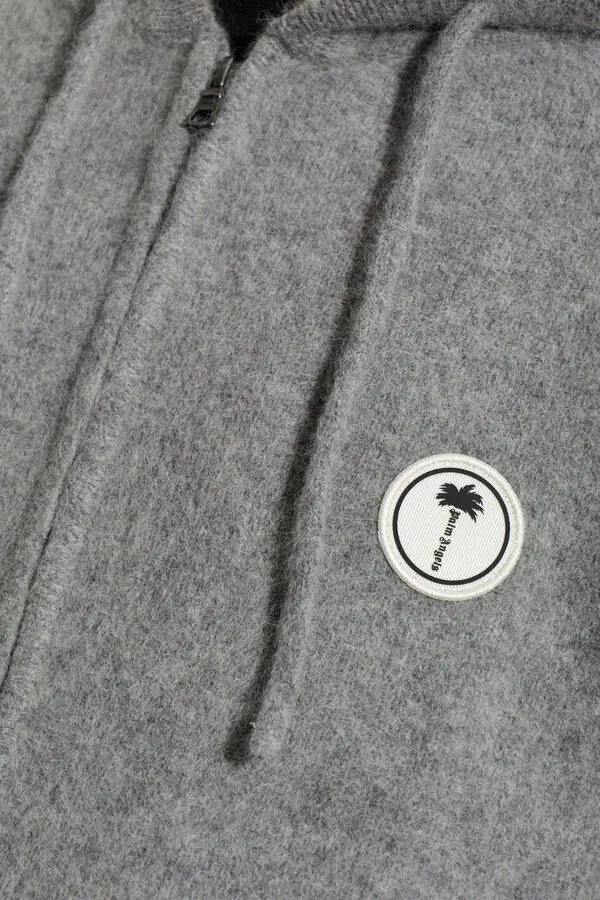 Palm Angels Hooded Wool Cardigan