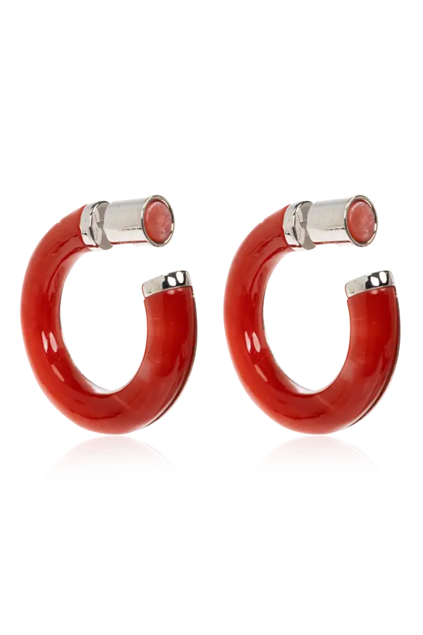 Alaïa Round Hoop Earrings With Resin