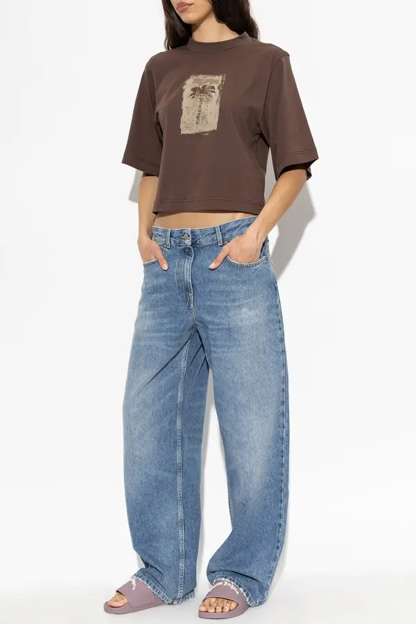 Palm Angels Printed Cotton T-shirt