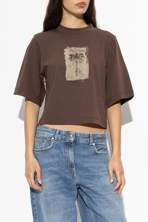 Palm Angels Printed Cotton T-shirt
