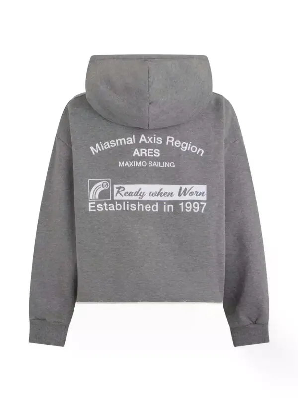 MAISON MARGIELA Logo-print Raw-cut Hoodie