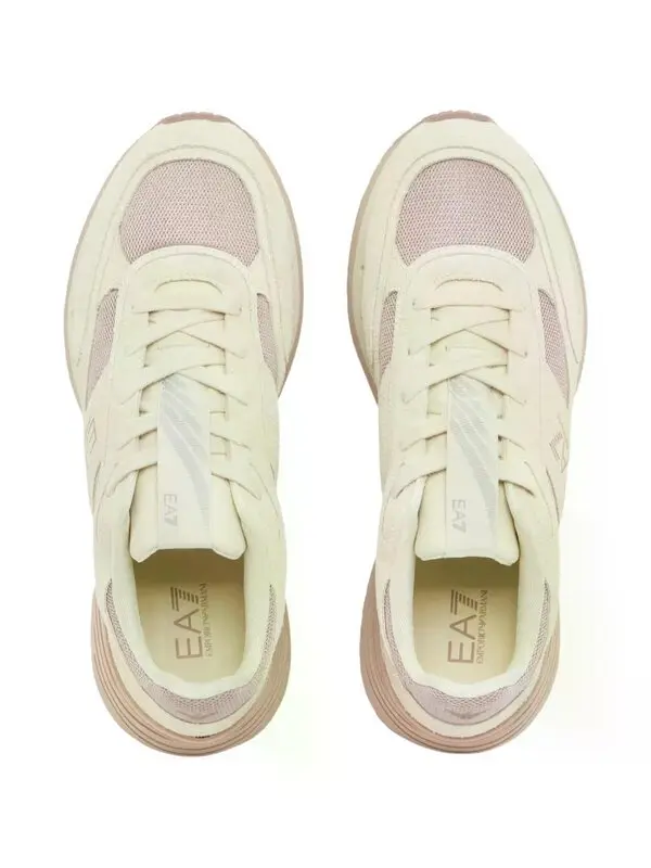 EA7 Logo-print Leather Sneakers