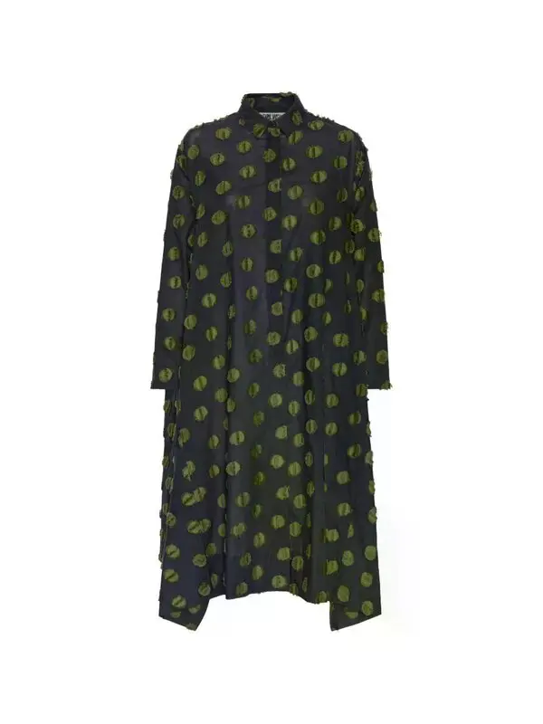 Henrik Vibskov Wind In Textured-dot Asymmetric Dress