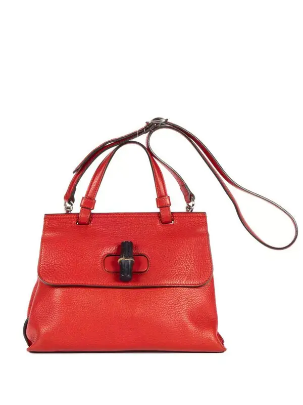 Gucci Bamboo Daily Top Handle Shoulder Bag - Red
