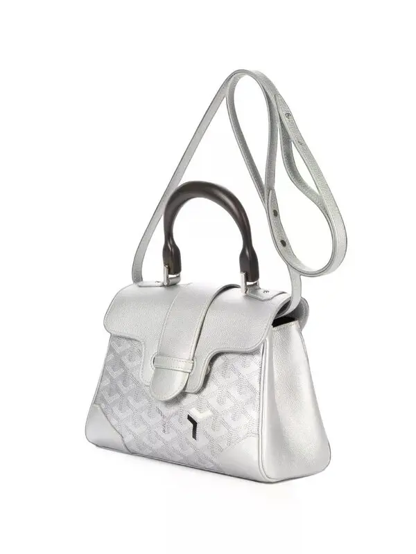 Goyard Mini Saigon Leather Tote Bag - Silver