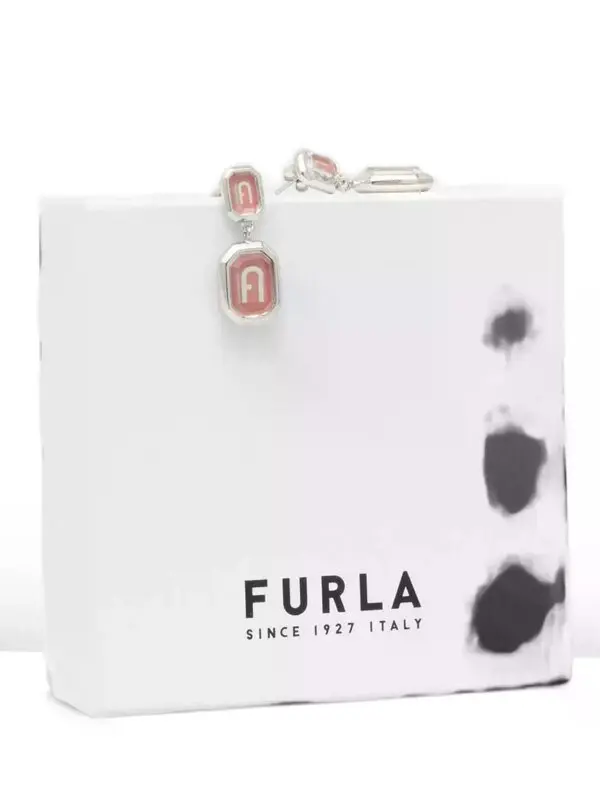 Furla Logo-detail Drop Earrings