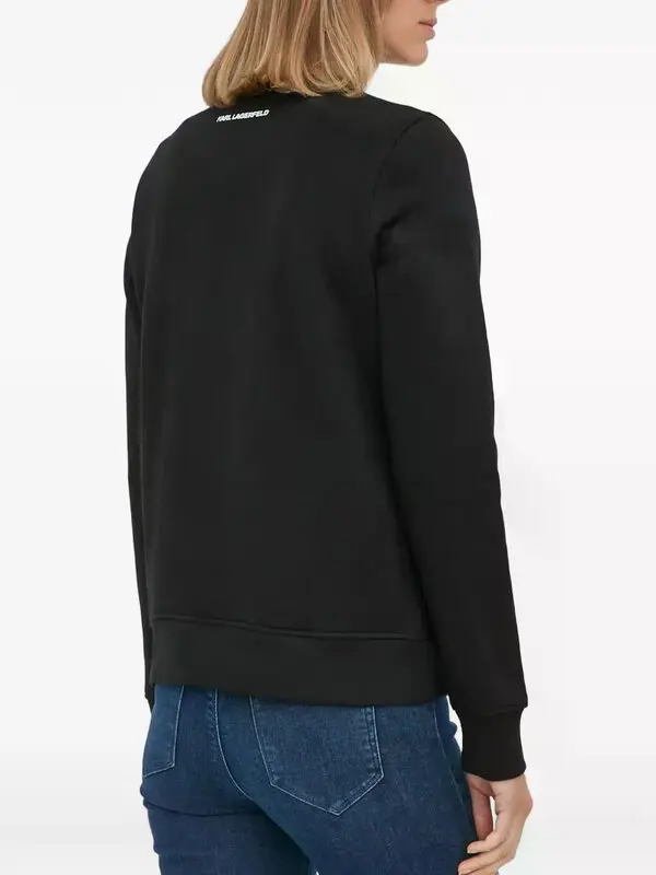 Karl Lagerfeld Bouclé-effect Logo-patch Sweatshirt