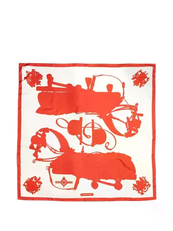 Hermès Harnais De Cour Scarf - Red