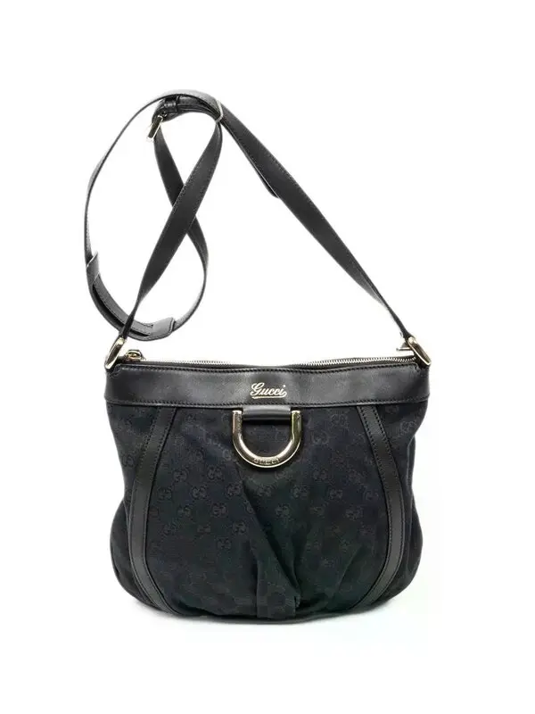 Gucci G Canvas Abbey D-ring Shoulder Bag - Black