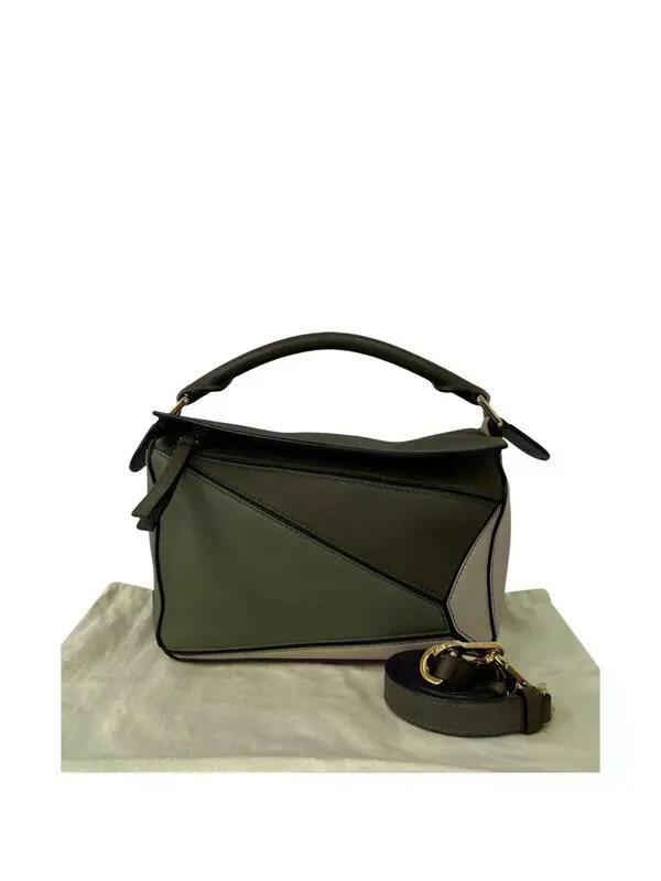 Loewe 2010-2026 Mini Tricolor Calfskin Puzzle Satchel