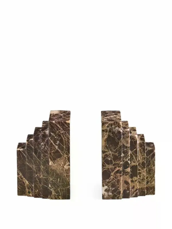 SOHO HOME Lola Marble Bookends Set - Brown