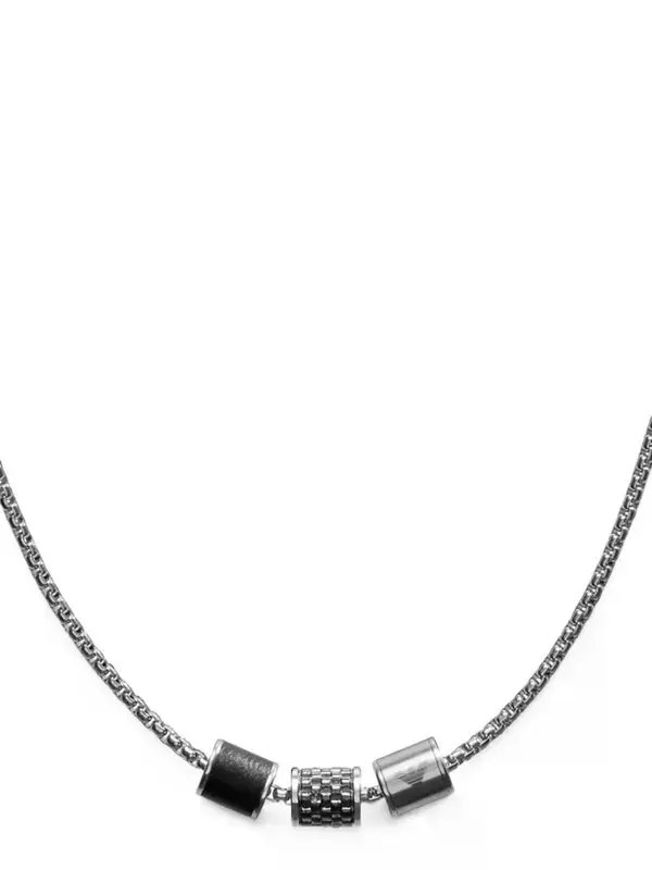Emporio Armani Bead-embellished Box-chain Necklace