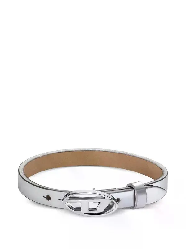 DIESEL® Leather Stackable Bracelet - Silver