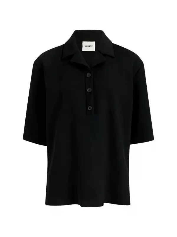Khaite Button-down Polo Shirt - Black