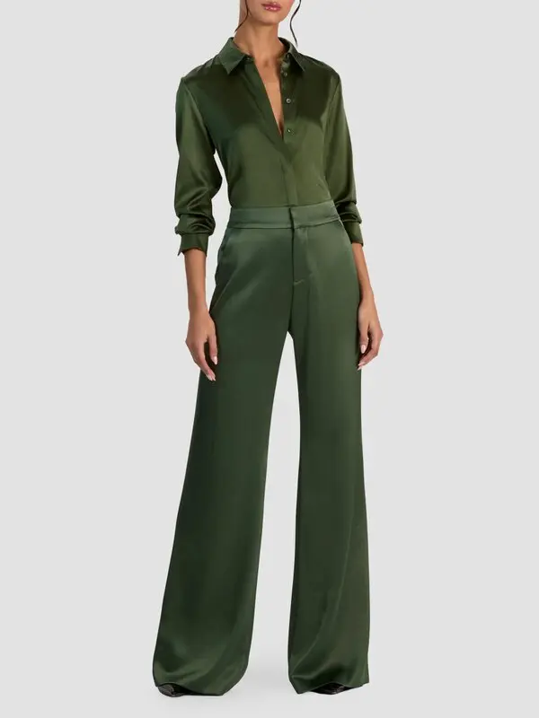 Alice + Olivia Dylan High-rise Wide-leg Pants