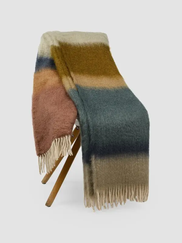 MANTAS EZCARAY Matisse Mohair-blend Throw Blanket - Multi Ocean
