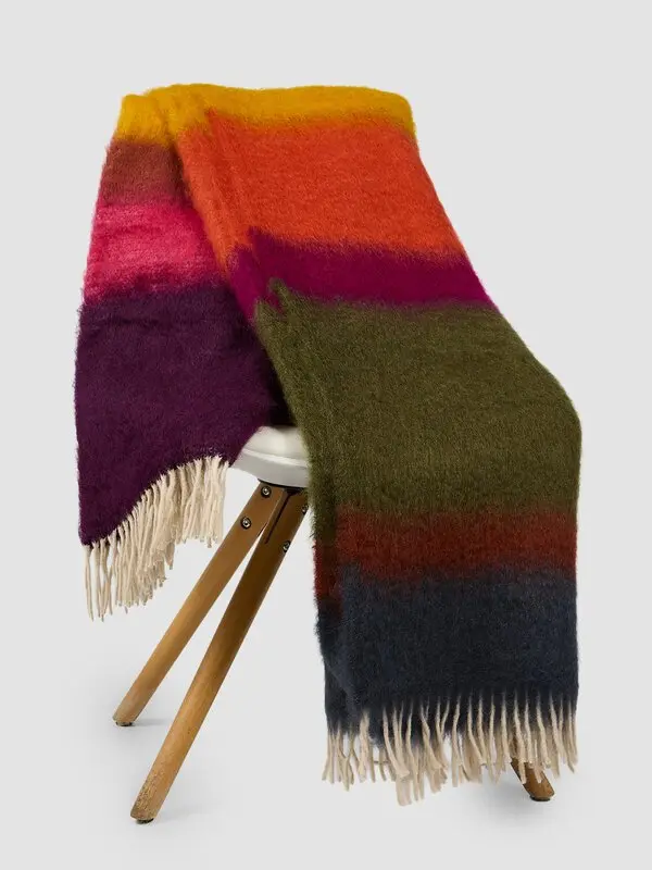 MANTAS EZCARAY Matisse Mohair-blend Throw Blanket - Multi Warm