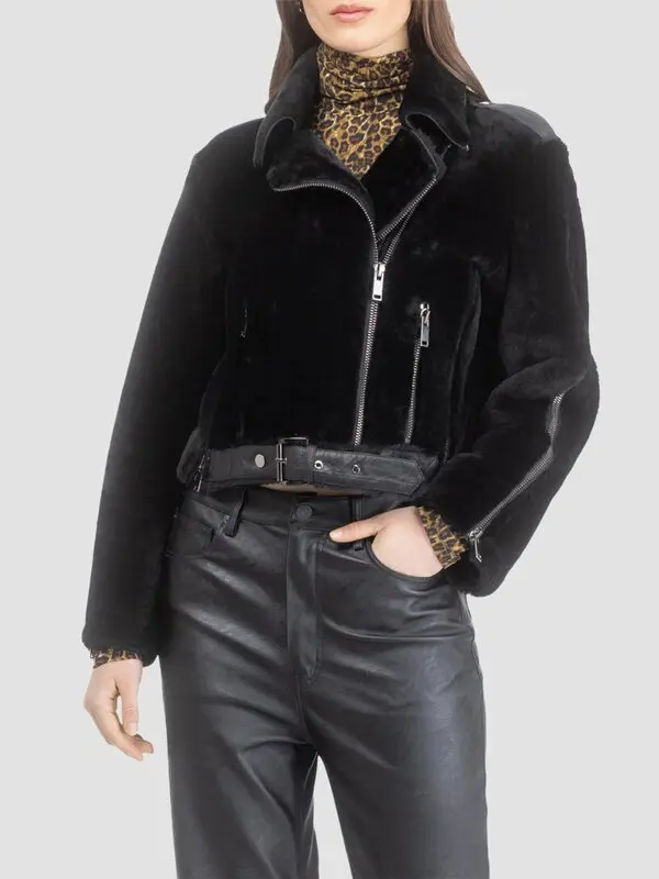 Gorski Select Shearling Lamb And Leather Moto Jacket