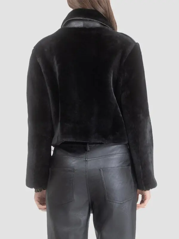 Gorski Select Shearling Lamb And Leather Moto Jacket