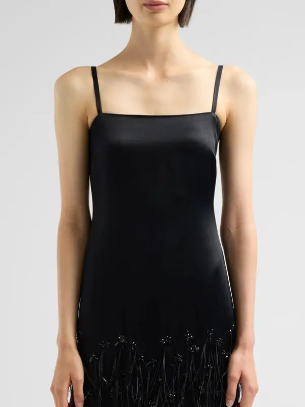 Azeeza Kavin Satin Embellished Mini Dress
