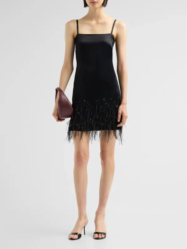 Azeeza Kavin Satin Embellished Mini Dress