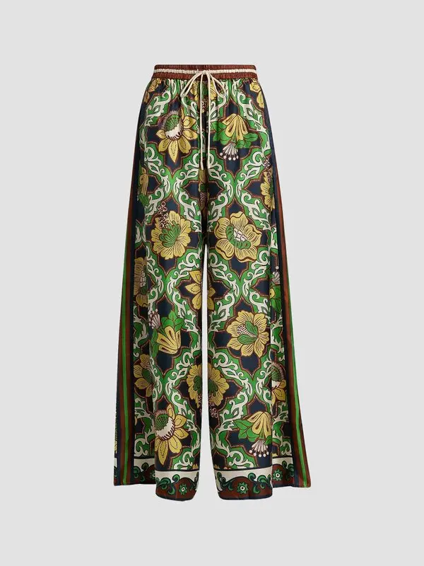 ALEMAIS Liana Silk Palazzo Pants - Multi
