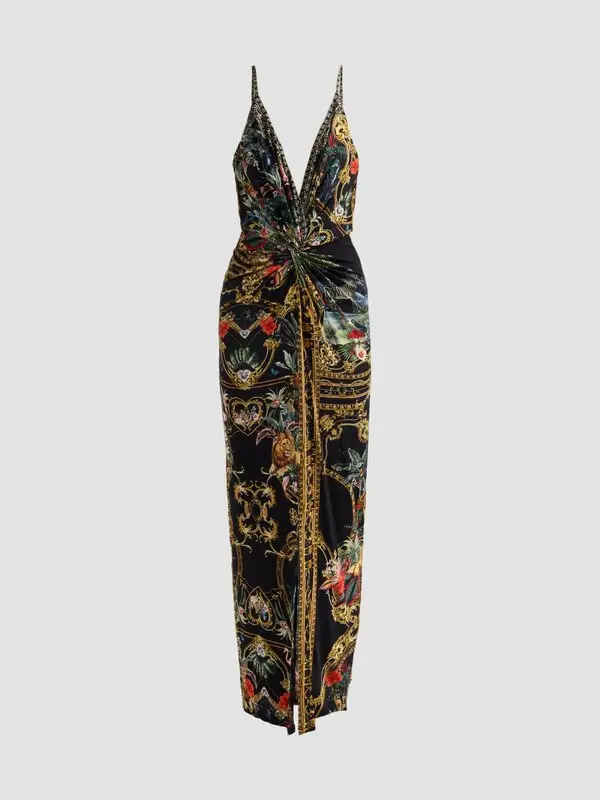 Camilla Print Strappy Twist Maxi Dress - Palace Zoology