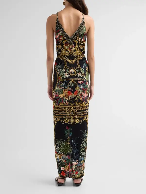 Camilla Print Strappy Twist Maxi Dress