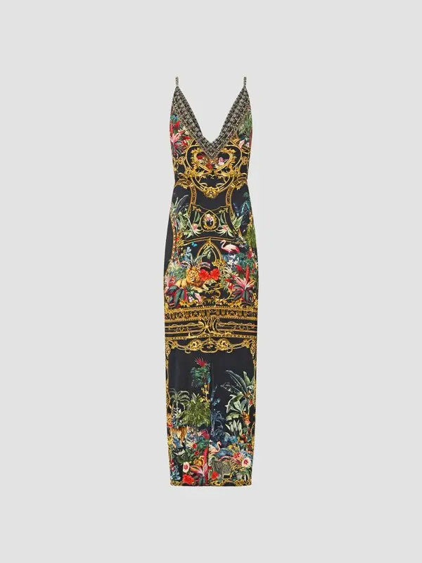 Camilla Print Strappy Twist Maxi Dress