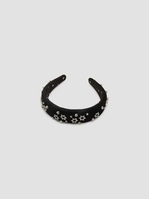 Lele Sadoughi Alice Star Of David Velvet Headband