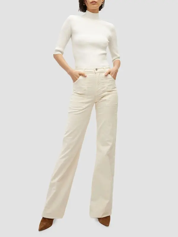 Veronica Beard Crosbie Corduroy Flared Pants