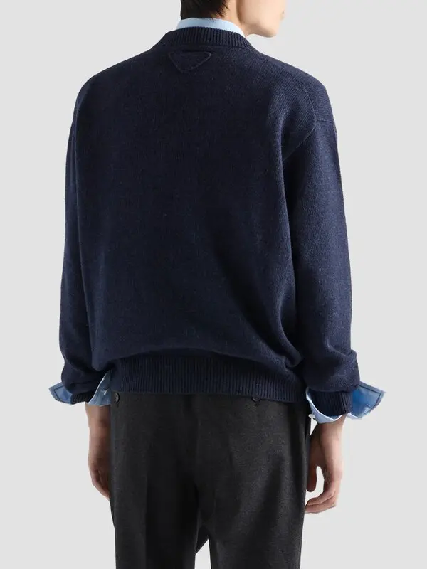 Prada Re-cashmere V-neck Sweater
