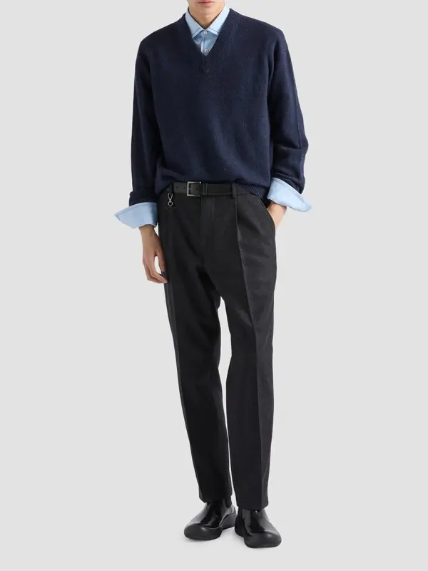 Prada Re-cashmere V-neck Sweater