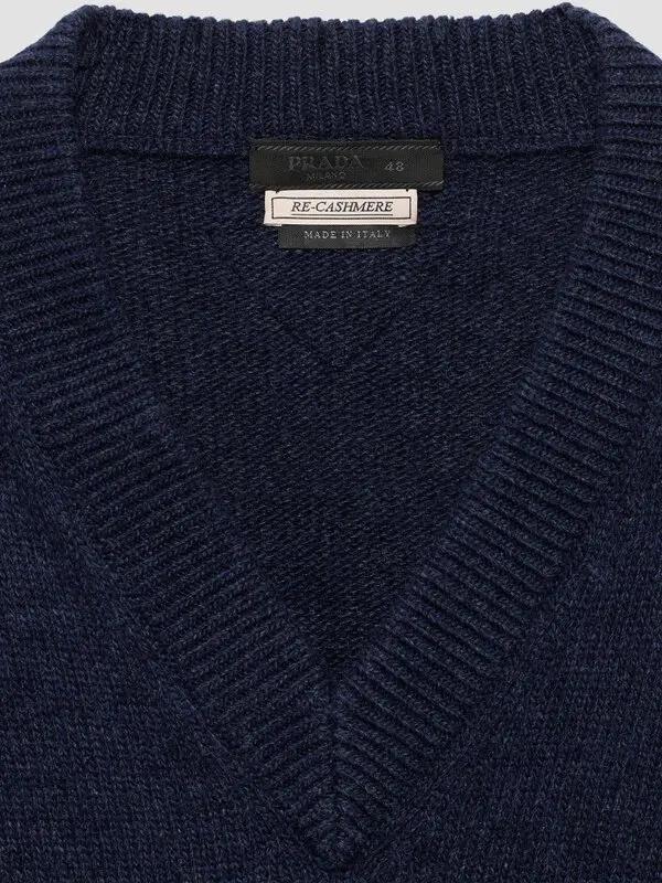 Prada Re-cashmere V-neck Sweater