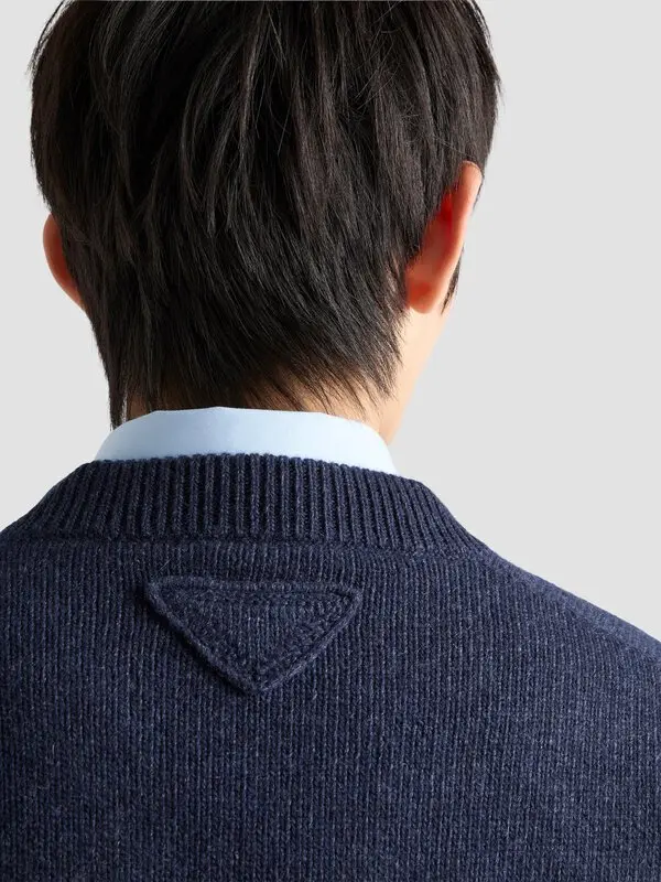 Prada Re-cashmere V-neck Sweater