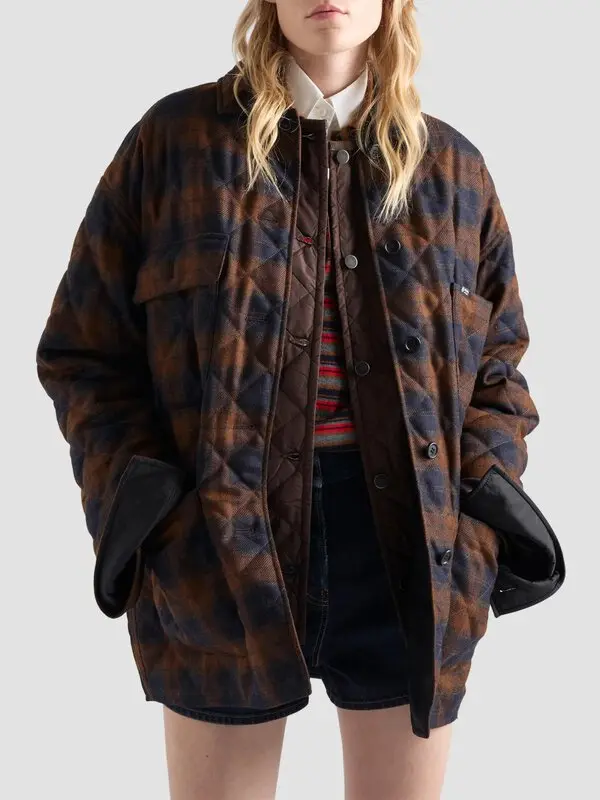 Prada Quilted Wool Caban Jacket