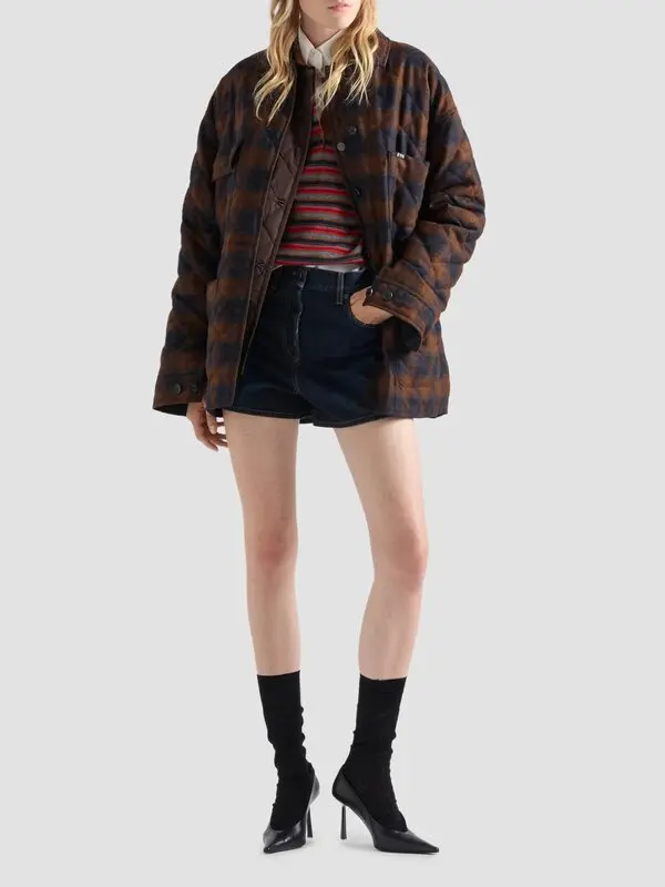 Prada Quilted Wool Caban Jacket