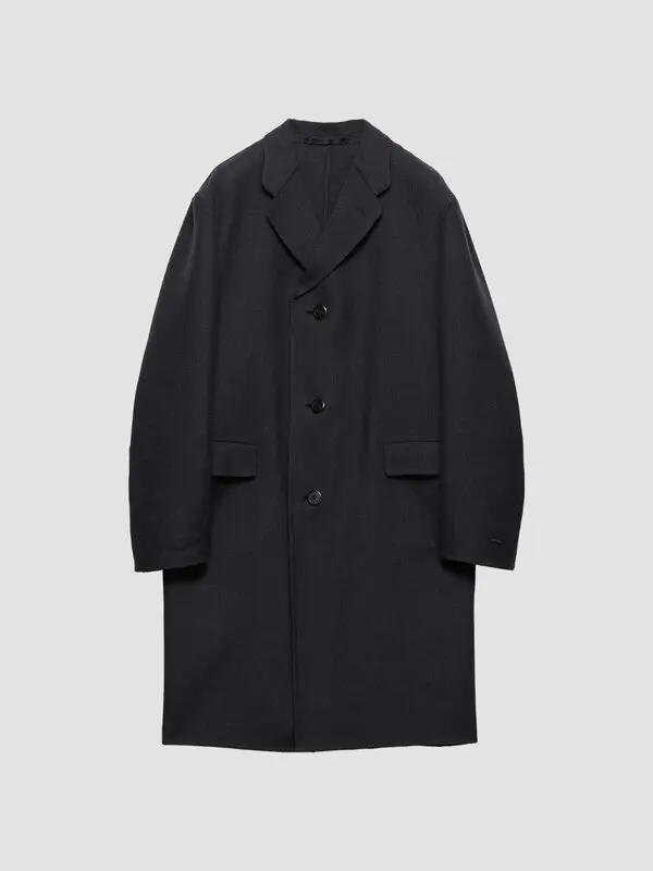 Prada Single-breasted Wool And Silk Coat