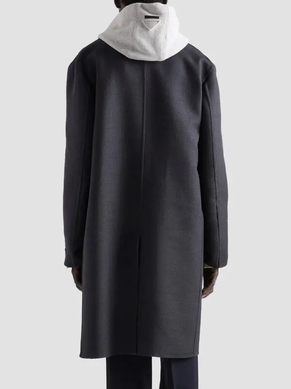 Prada Single-breasted Wool And Silk Coat