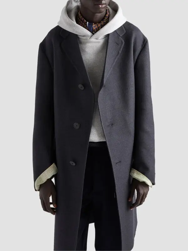 Prada Single-breasted Wool And Silk Coat