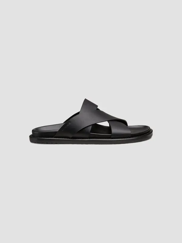 STUART WEITZMAN Berkley Crisscross Leather Sandals - Black