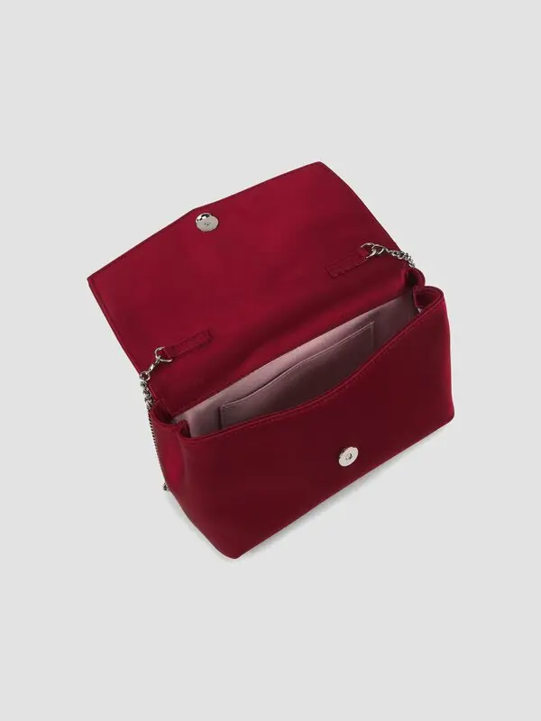JIMMY CHOO Mini Bow Satin Crossbody Bag