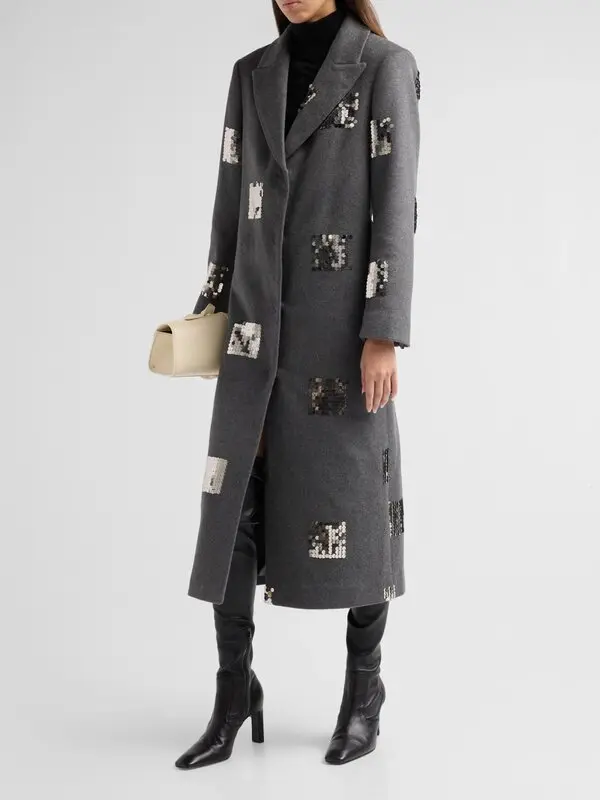 MILLY Wanda Sequin Coat