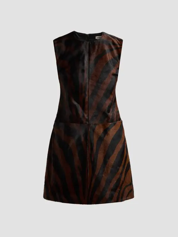 Simkhai Sonoma Calfhair Mini Dress - Zebra